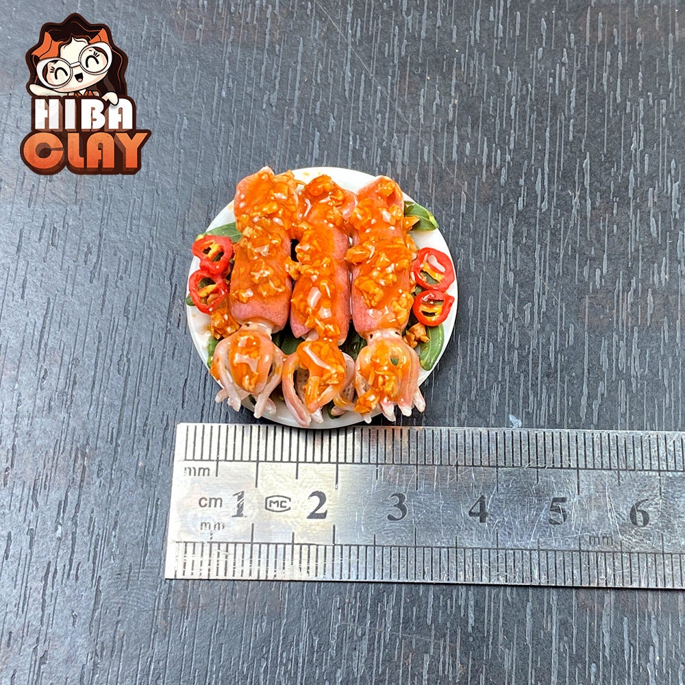 Dollhouse Miniature Polymer Clay Food Model of 1 Plate of Tiny - Etsy