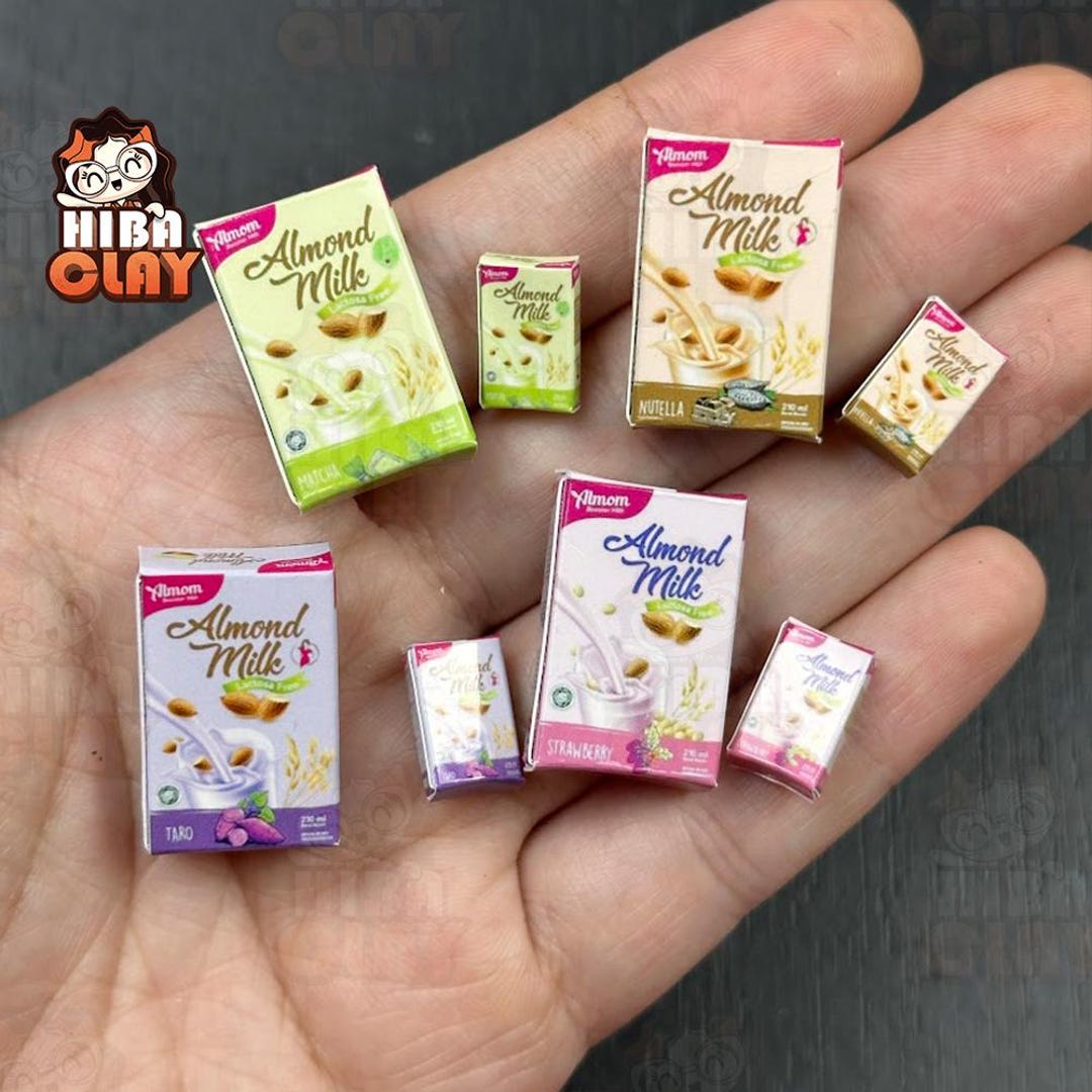 Dollhouse Miniatures Milk Carton Miniature Milk Realistic Mini Drink ...