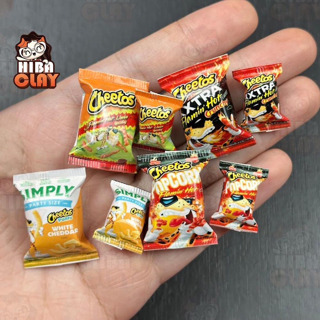Dollhouse Miniatures Party Size Chip Bags Miniature Snacks Realistic ...