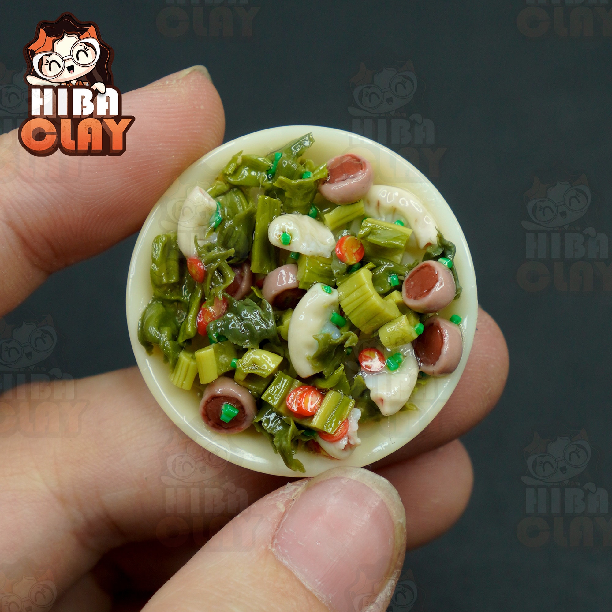 Dollhouse Miniature Polymer Clay Food Sauteed Pickles, Mini Food Model ...