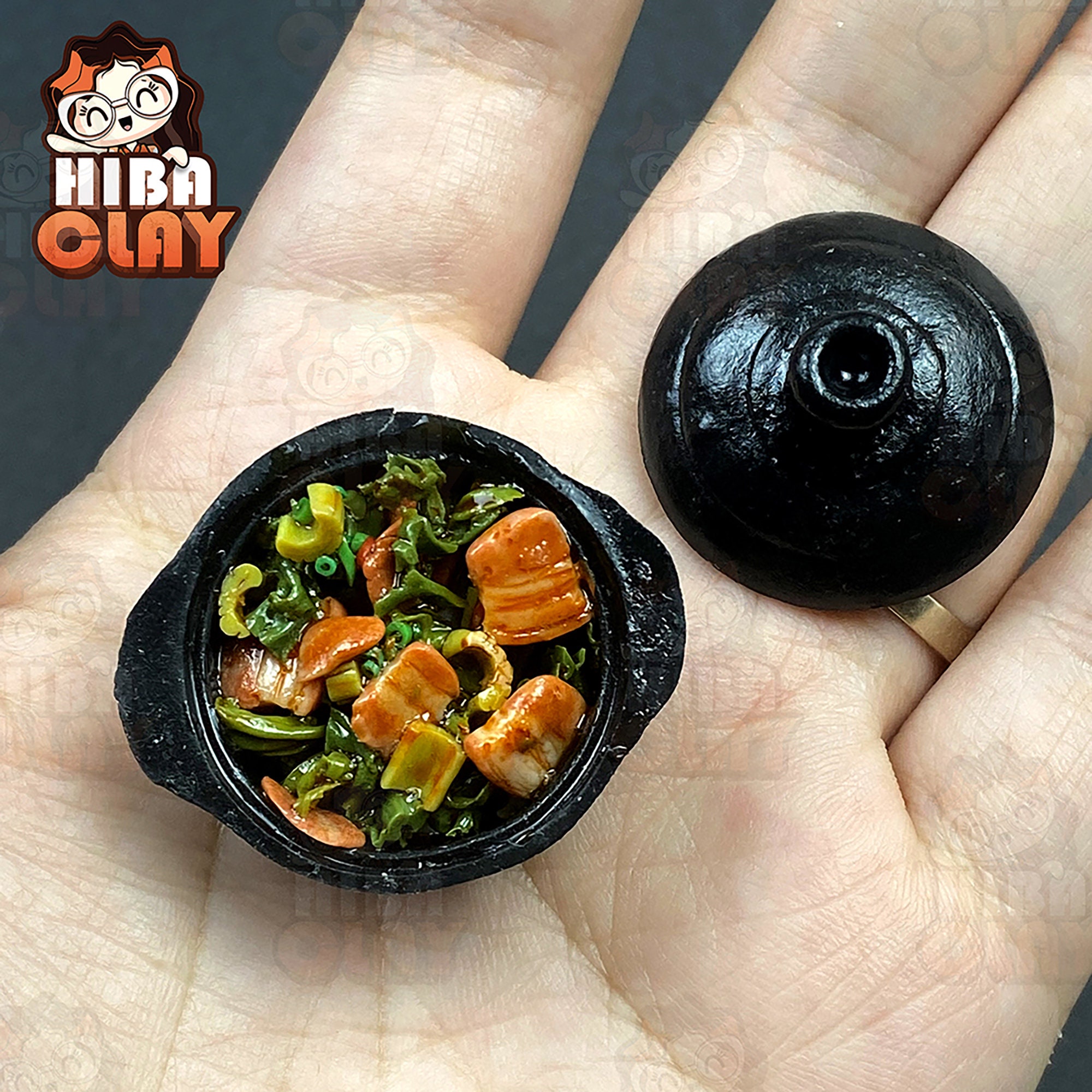 Dollhouse Miniature Polymer Clay Food Braised Meat With Pickles Mini ...