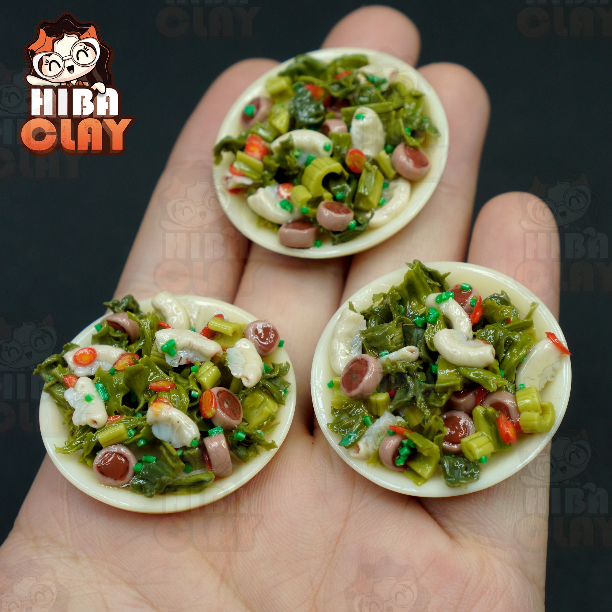 Dollhouse Miniature Polymer Clay Food Sauteed Pickles, Mini Food Model ...