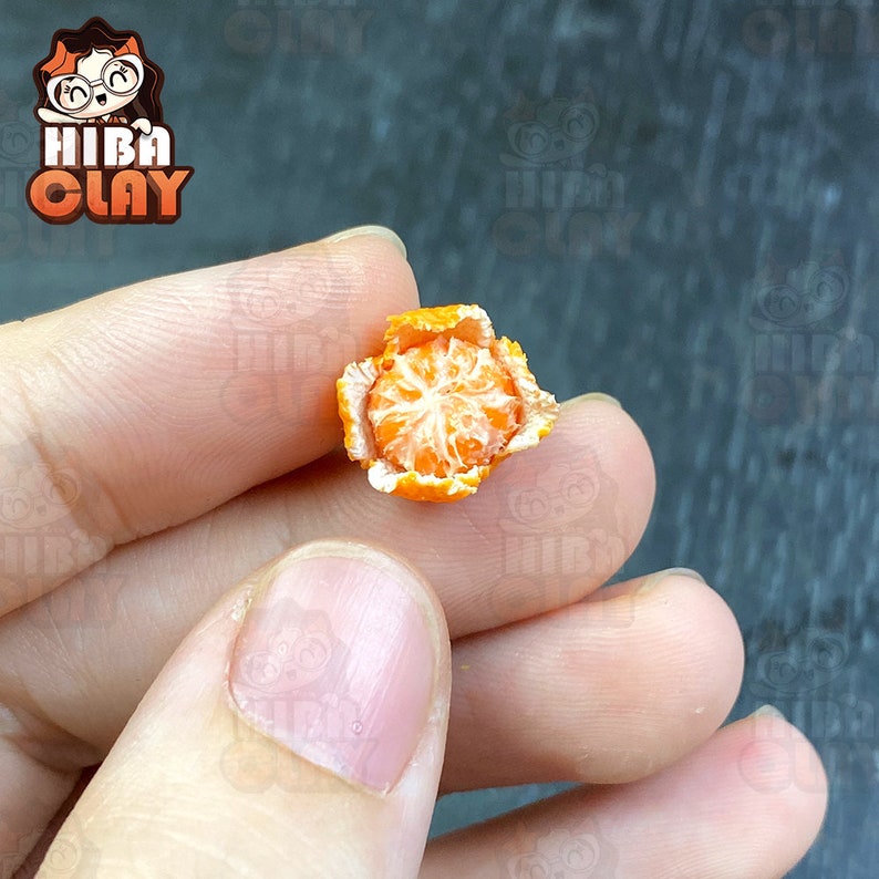 Poppenhuis miniatuur mandarijn handgemaakte polymeerklei voedsel ...