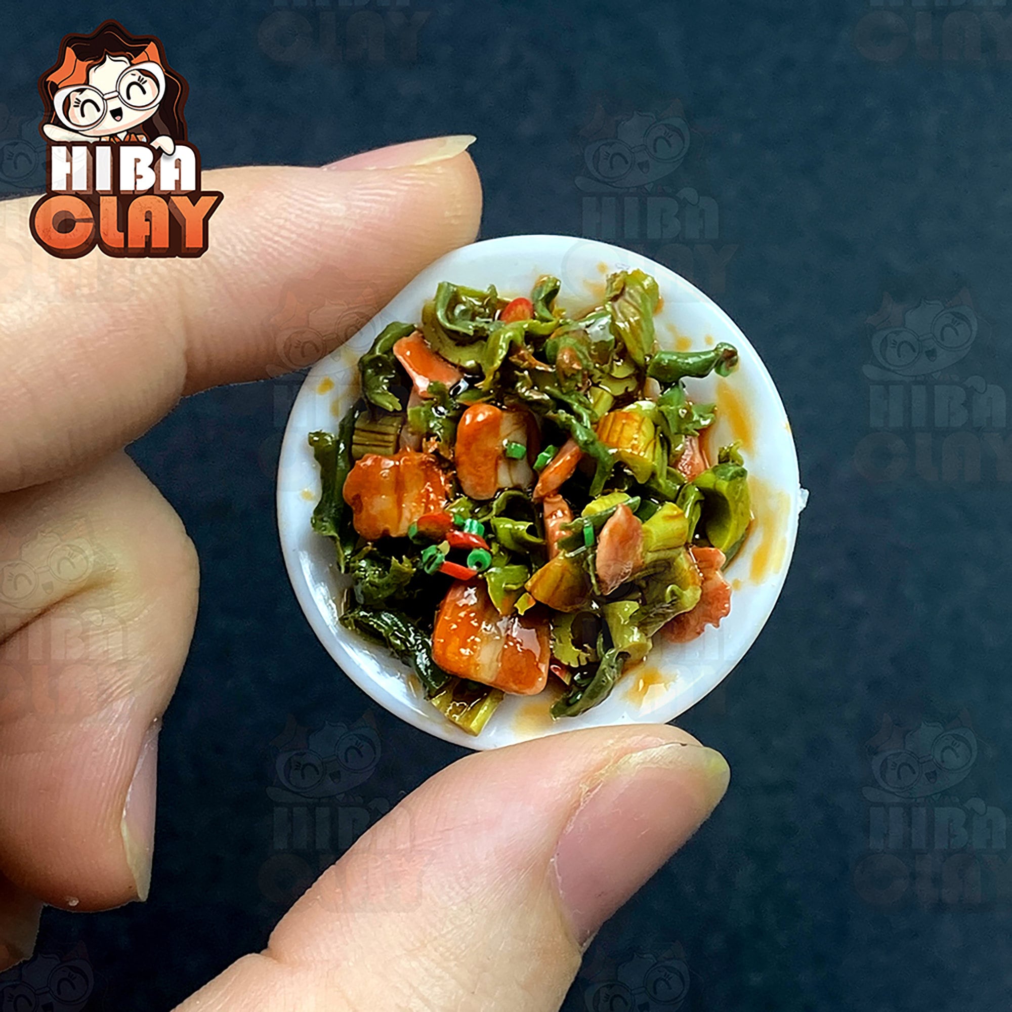 Dollhouse Miniature Polymer Clay Food Braised Meat With Pickles Mini ...