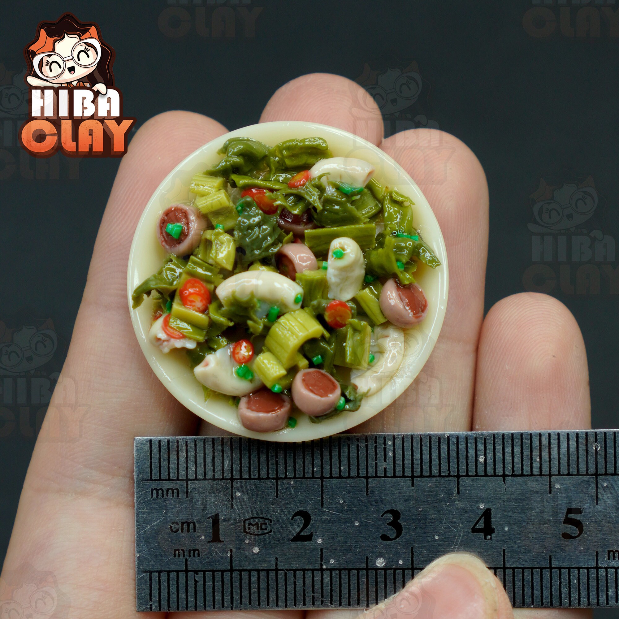Dollhouse Miniature Polymer Clay Food Sauteed Pickles, Mini Food Model ...