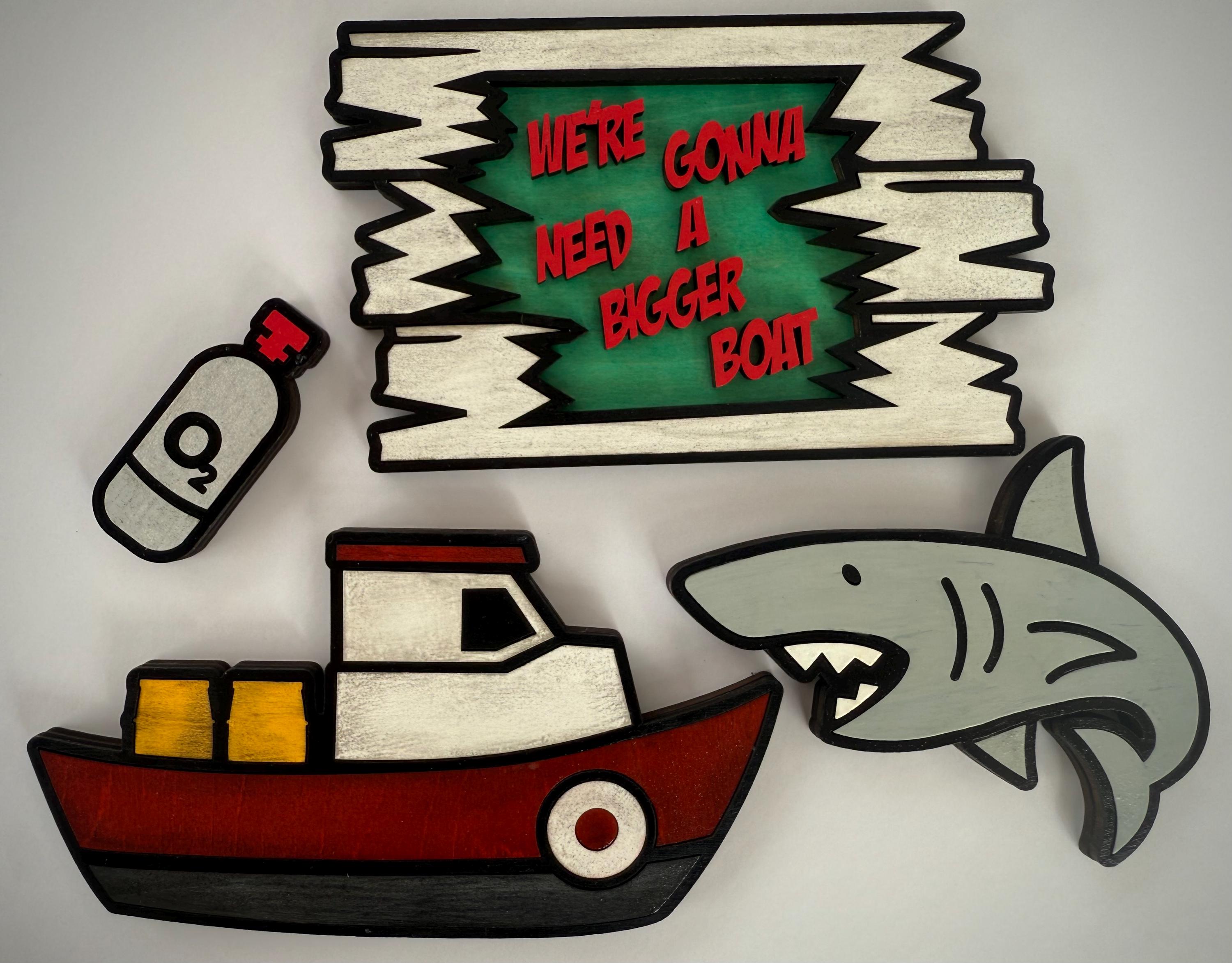 Jaws Movie Magnets: Laser Cut SVG File (digital Download) - Etsy