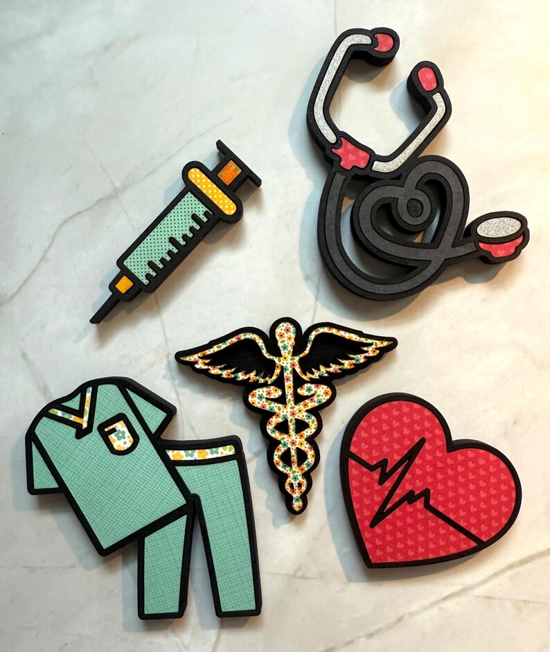 Laser Cut Nurse Magnet Set: Healing Hearts SVG File (digital Download ...