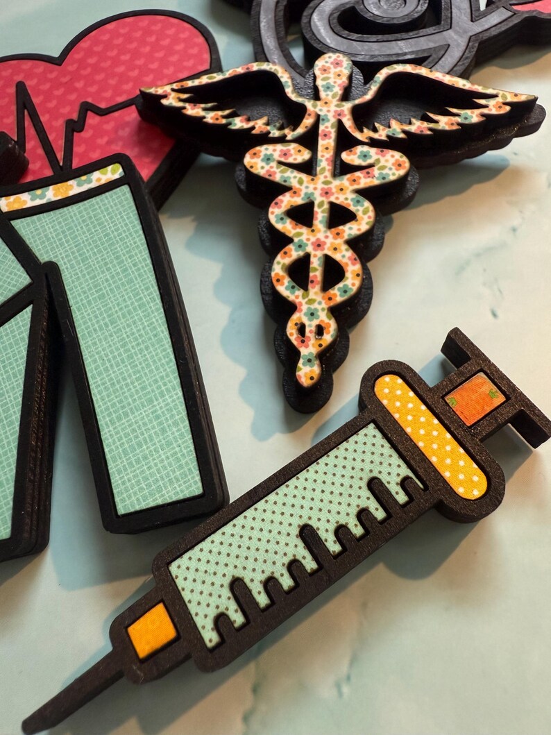 Laser Cut Nurse Magnet Set: Healing Hearts SVG File (digital Download ...