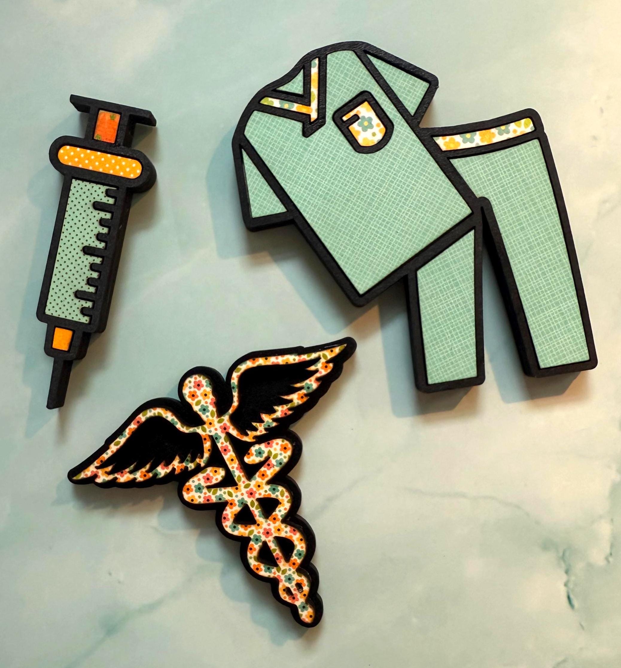 Laser Cut Nurse Magnet Set: Healing Hearts SVG File (digital Download ...