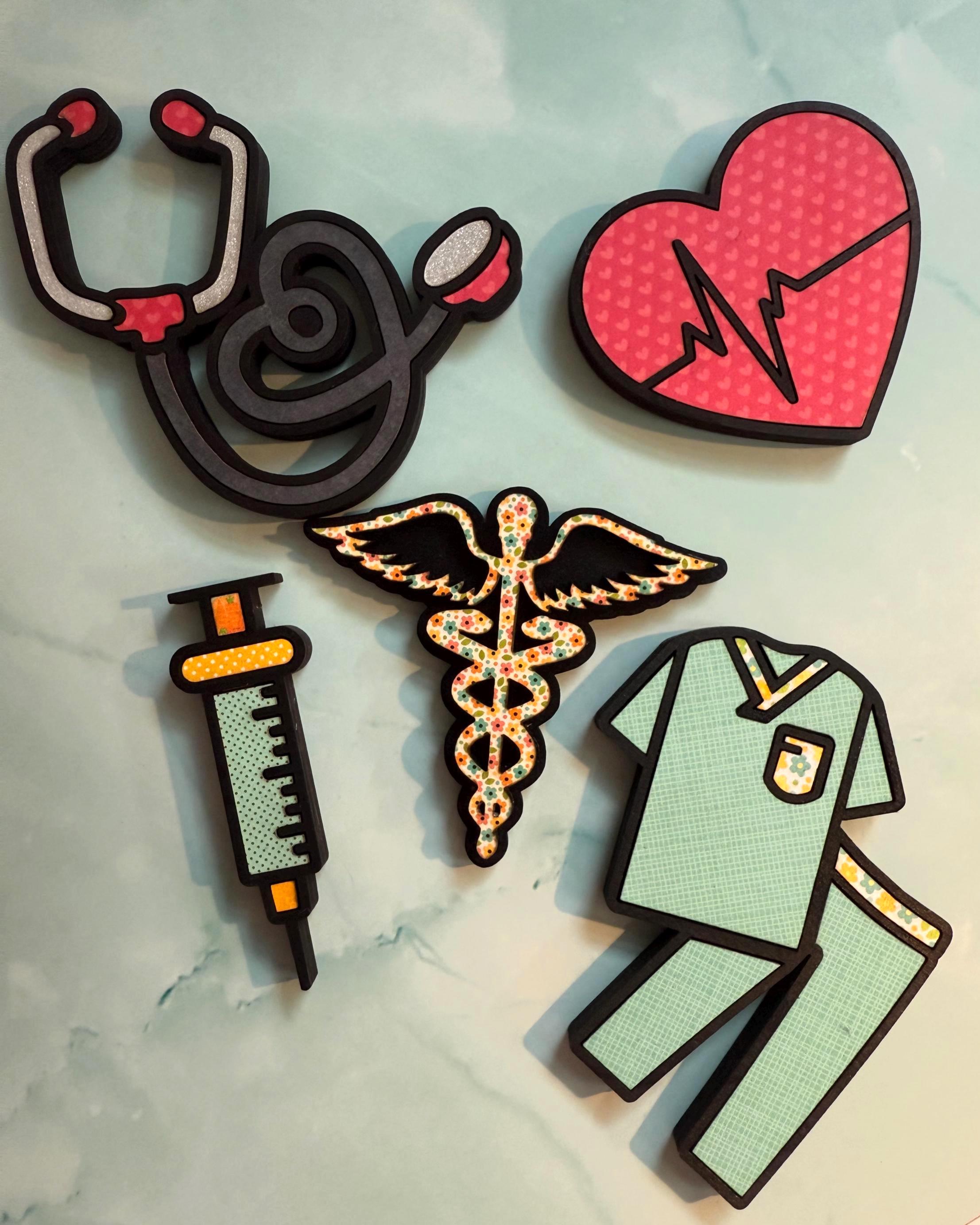 Laser Cut Nurse Magnet Set: Healing Hearts SVG File (digital Download ...