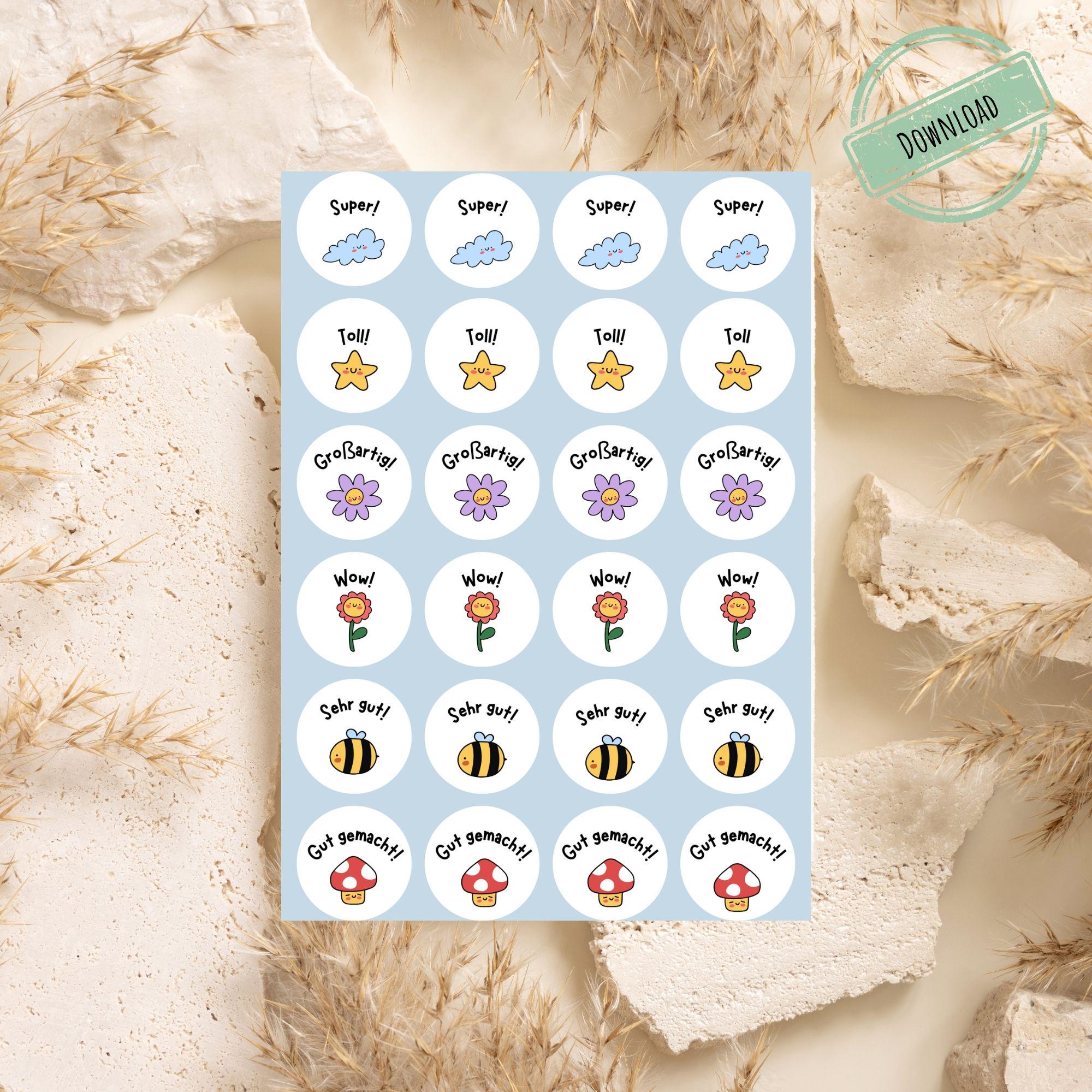 Kids Reward Chart PDF | Printable Star Motivation Poster | Behavior ...