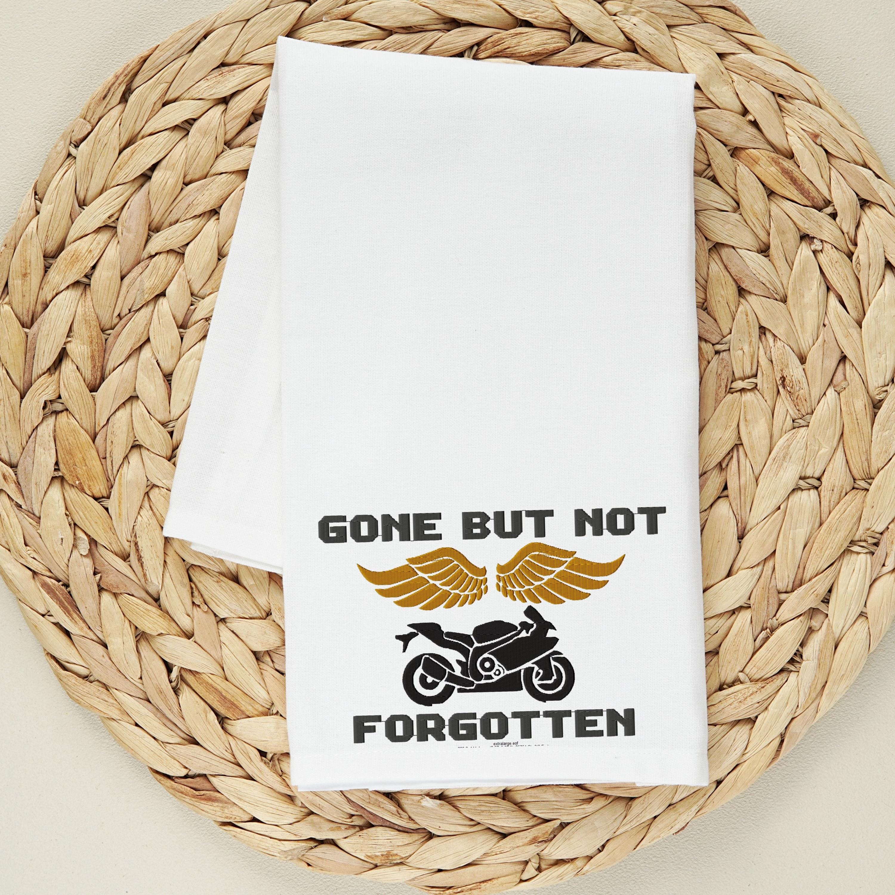 Gone but Not Forgotten Embroidery File – Motorcycle Memorial Design ...