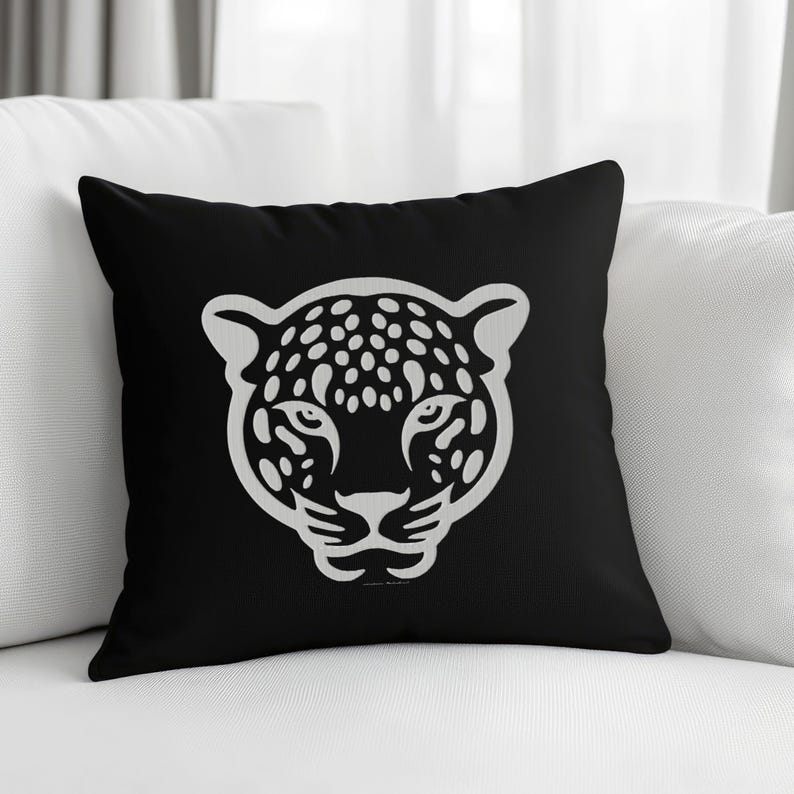 Leopard Embroidery Design Wild Cat Head Jungle Animal Outline Digital ...
