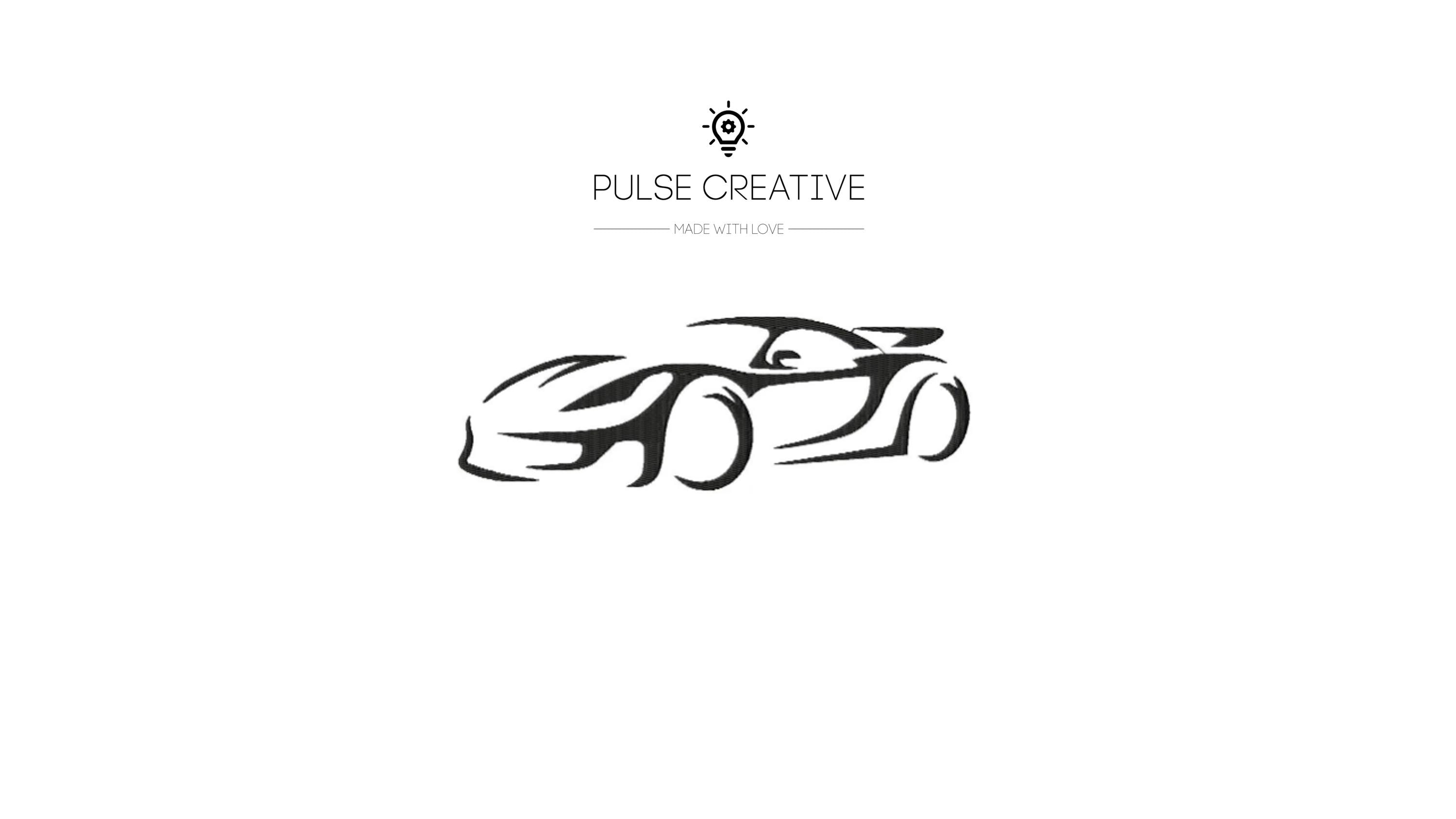 Car Embroidery Design, Race Car Stitch File, Outline Sports Car ...