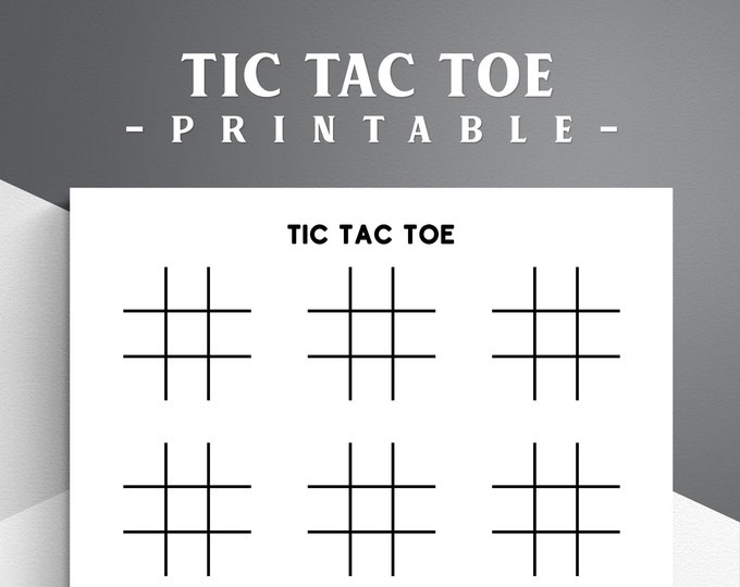 Printable Tic-tac-toe Game Digital Download PDF Pdf File 8.5 X 11 ...