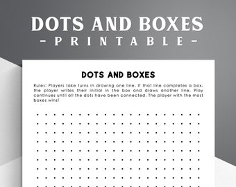 Printable Dots and Boxes Sheets, Games, Worksheet, Coloring, Busy ...