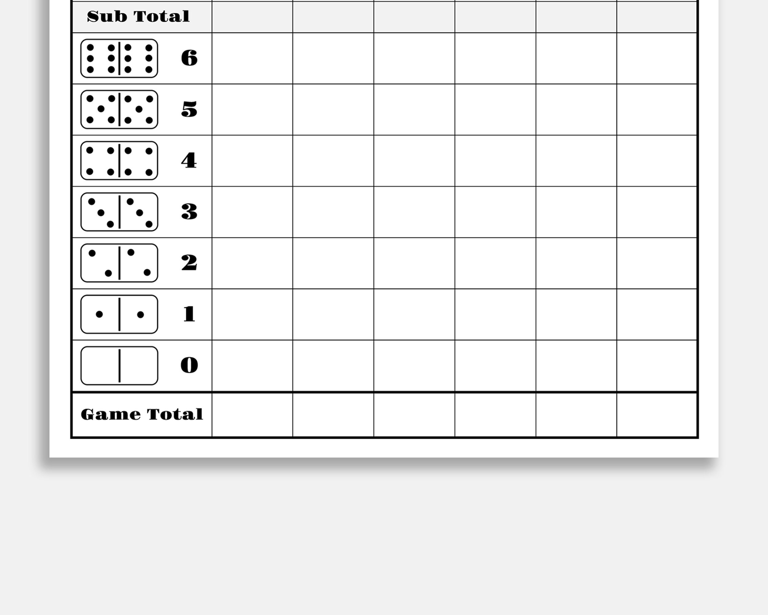 Mexican Train Score Card. Dominos Score Sheet. Mexican Train - Etsy ...