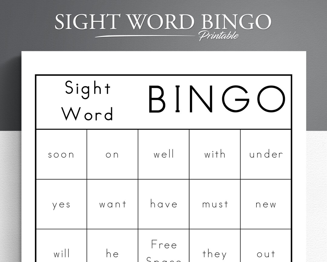 Kindergarten Sight Word Bingo. 100 Sight Word Bingo Cards. Kindergarten ...