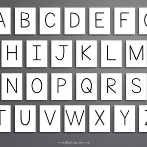 Printable Uppercase Letters. Printable Alphabet. 26 Pages. - Etsy