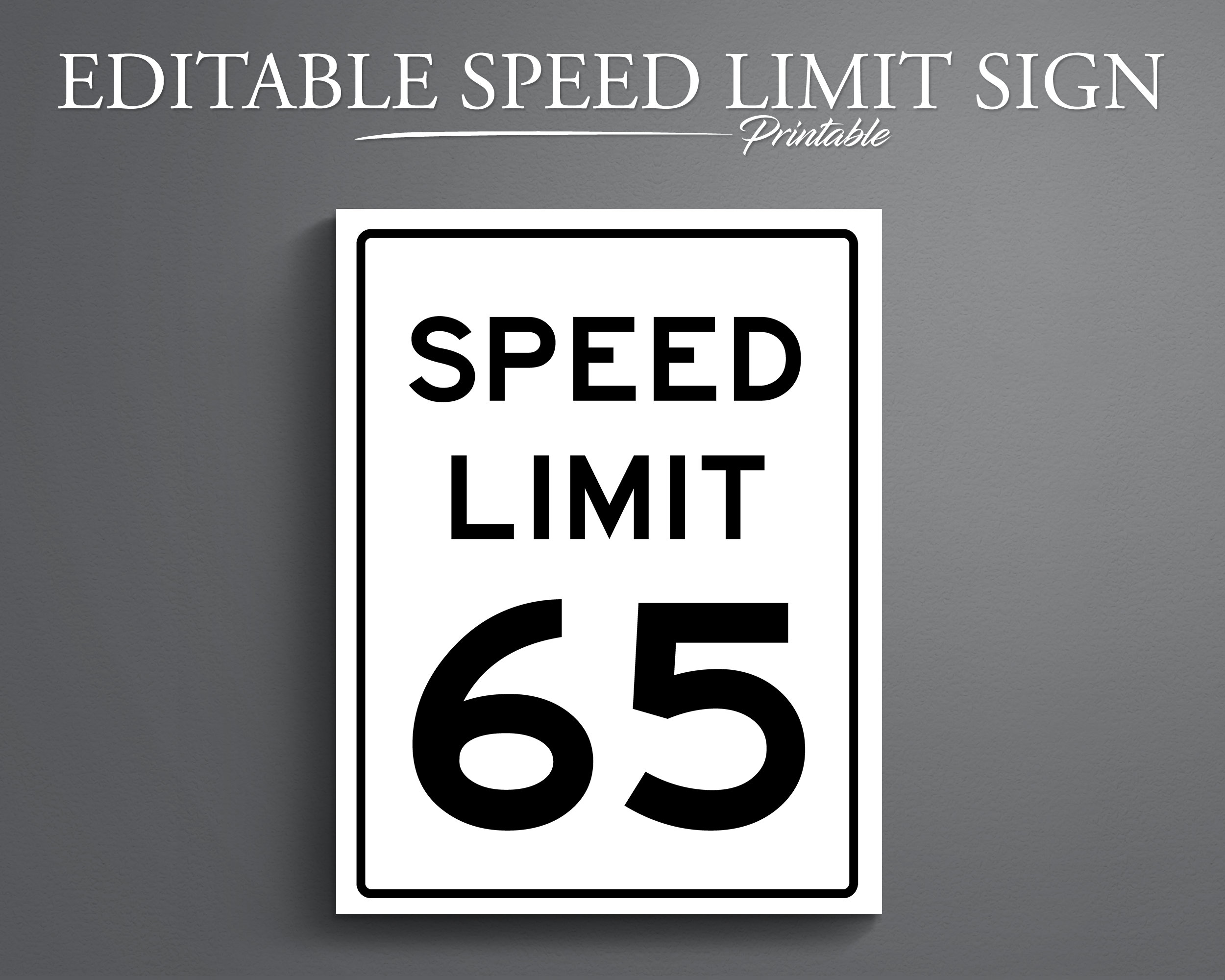 Speed Limit Sign 75 Clipart