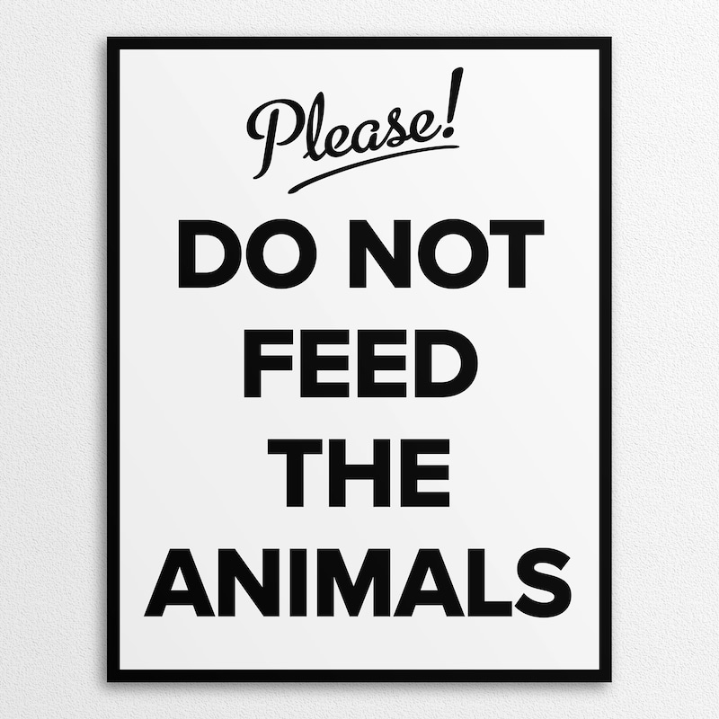 Do Not Feed Sign - Etsy