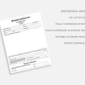 Contract Template. Pdf/google Docs/microsoft Word. Contract - Etsy