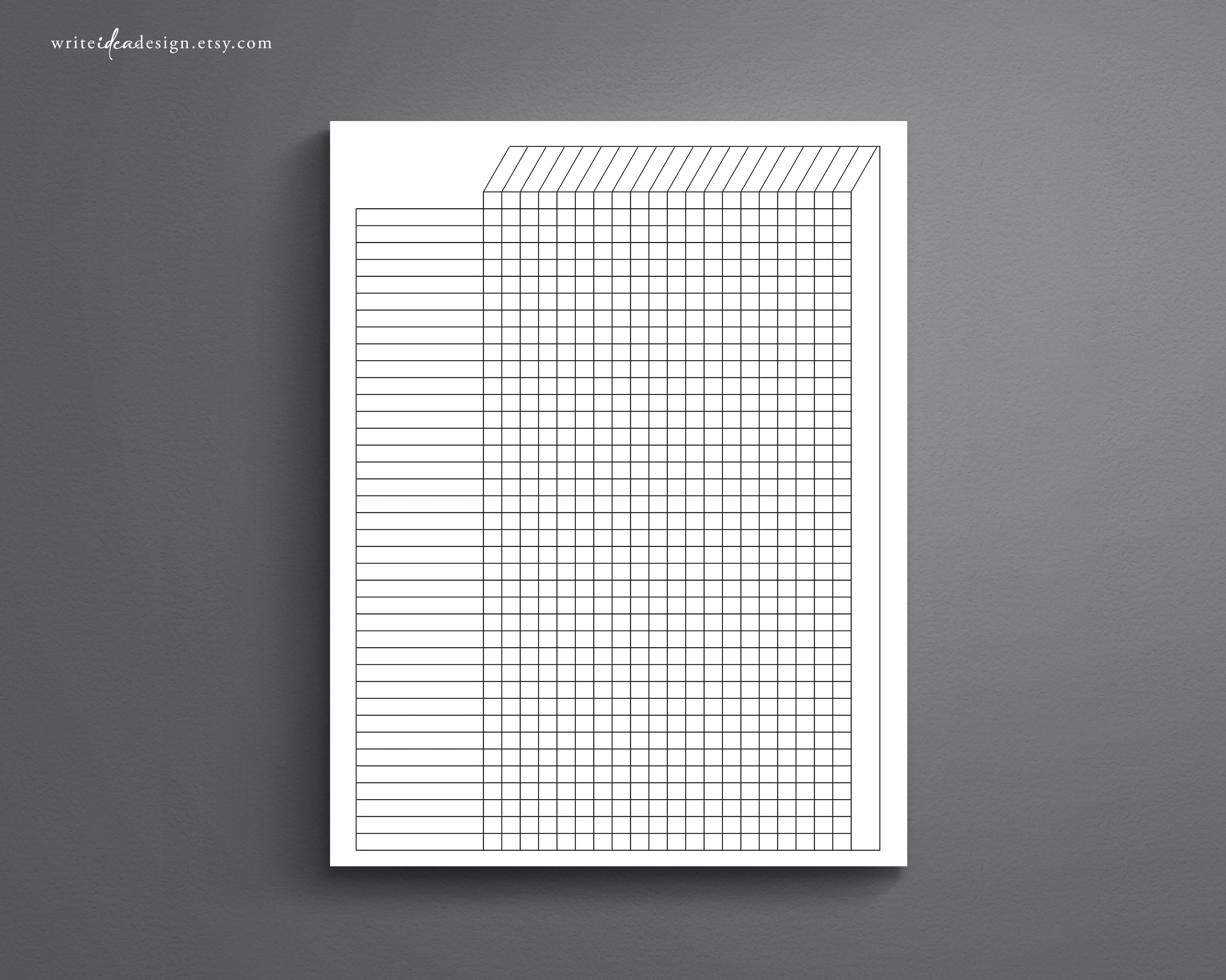 Printable Blank Tracking Spreadsheet. Printable PDF, Excel, Google ...