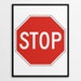 Printable Stop Sign in US Letter and A4 Sizes, Instant Download PDF/PNG ...