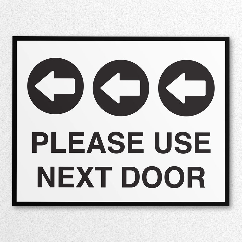 Please Use Other Entrance Sign - Etsy