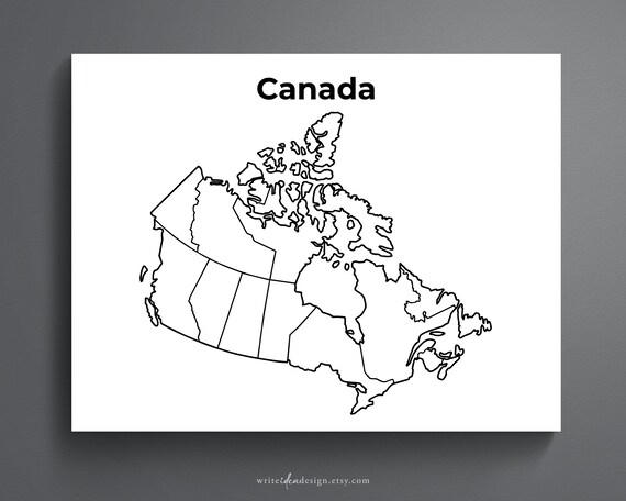 Blank Map Of Canada For Kids To Label