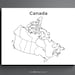 Printable Blank Canada Map. Educational Map for Kids. Canada - Etsy