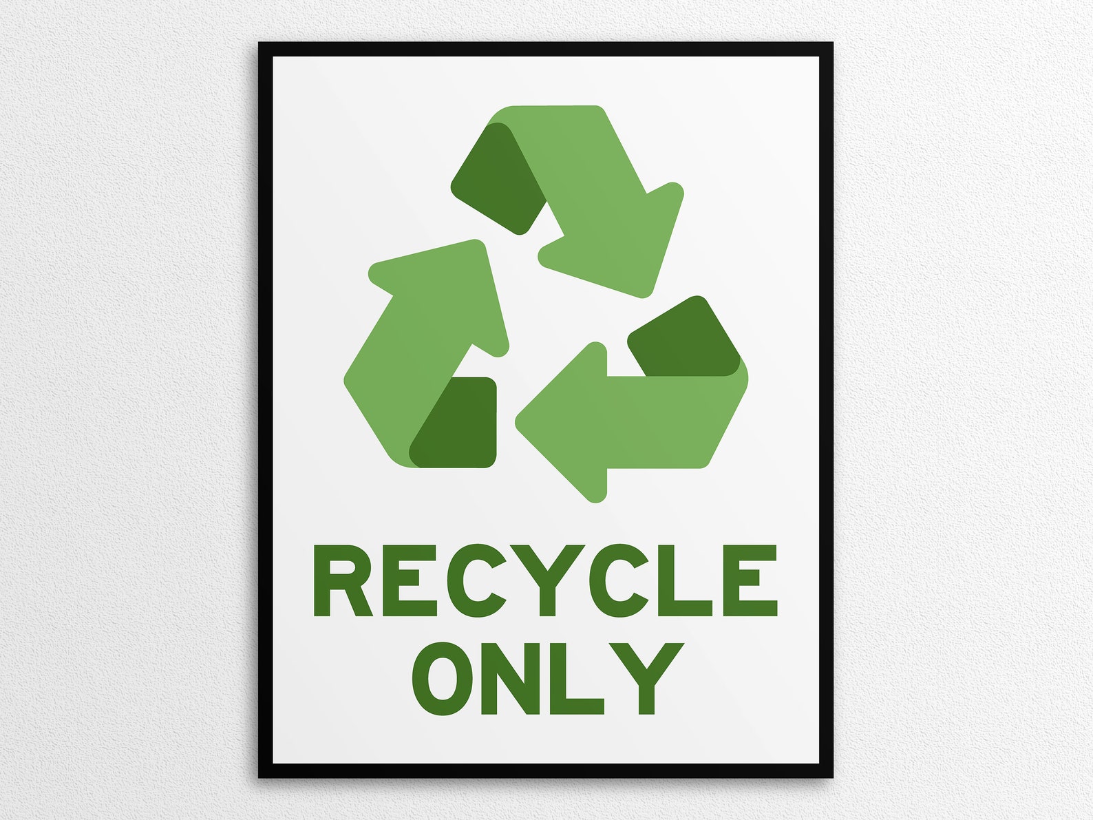 Printable Recycle Only Signs in US Letter and A4 Sizes, Instant ...