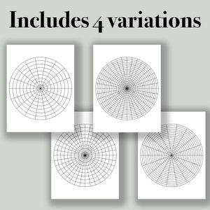 Printable Polar Graph Paper. Circular Graph Paper. Radial - Etsy