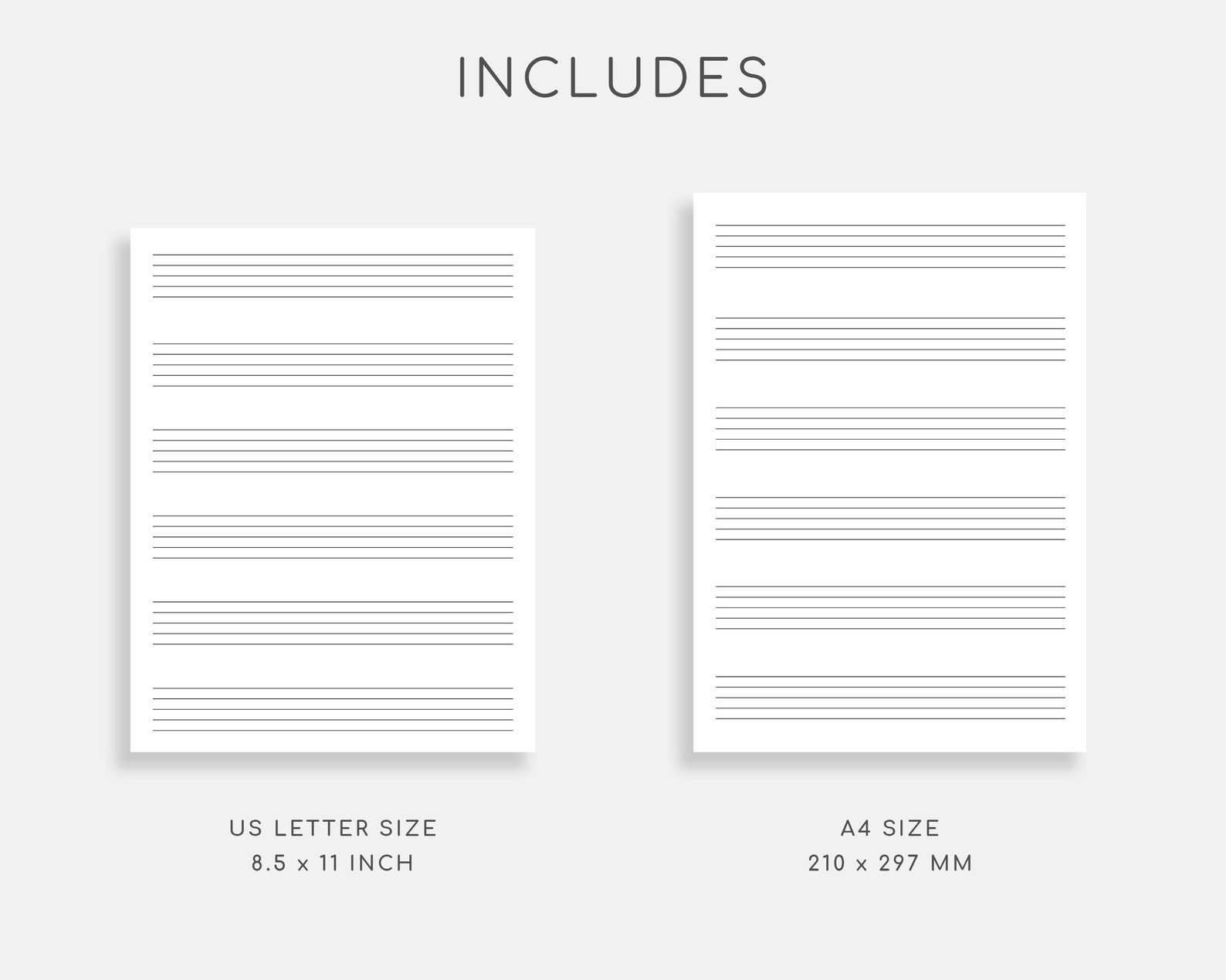 Wide Staff Sheet Music for Letter/a4. Blank Sheet Music - Etsy