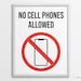 Printable No Cell Phones Sign in US Letter and A4 Sizes, Instant ...