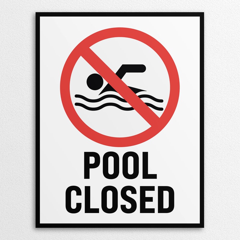 Pool Closed Sign - Etsy