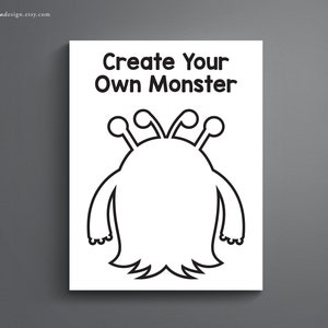 Printable Create Your Own Monster. 10 Unique Monsters. Monster Activity ...