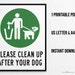 Printable Dog Waste Sign: US Letter & A4 Sizes (PDF/PNG) - Etsy