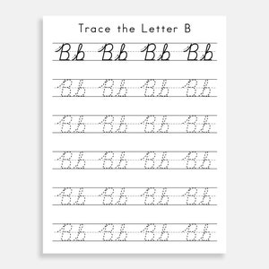 Cursive Letter Tracing. Cursive Handwriting Practice. Learn - Etsy