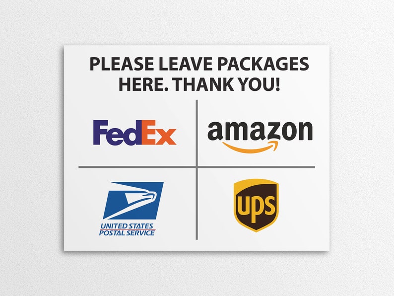 Printable Leave Packages Here Sign in US Letter, Instant Download PNG ...
