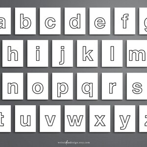 Printable Lowercase Letters. Printable Alphabet. 26 Pages. - Etsy