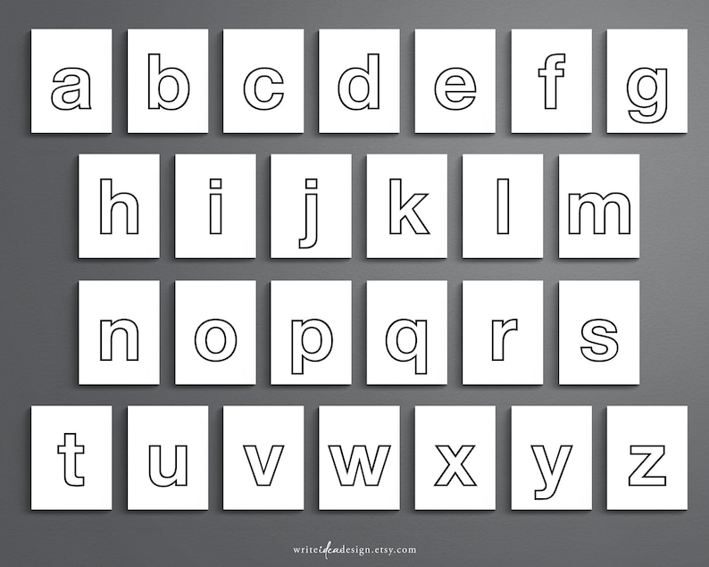 Printable Lowercase Letters. Printable Alphabet. 26 Pages. - Etsy