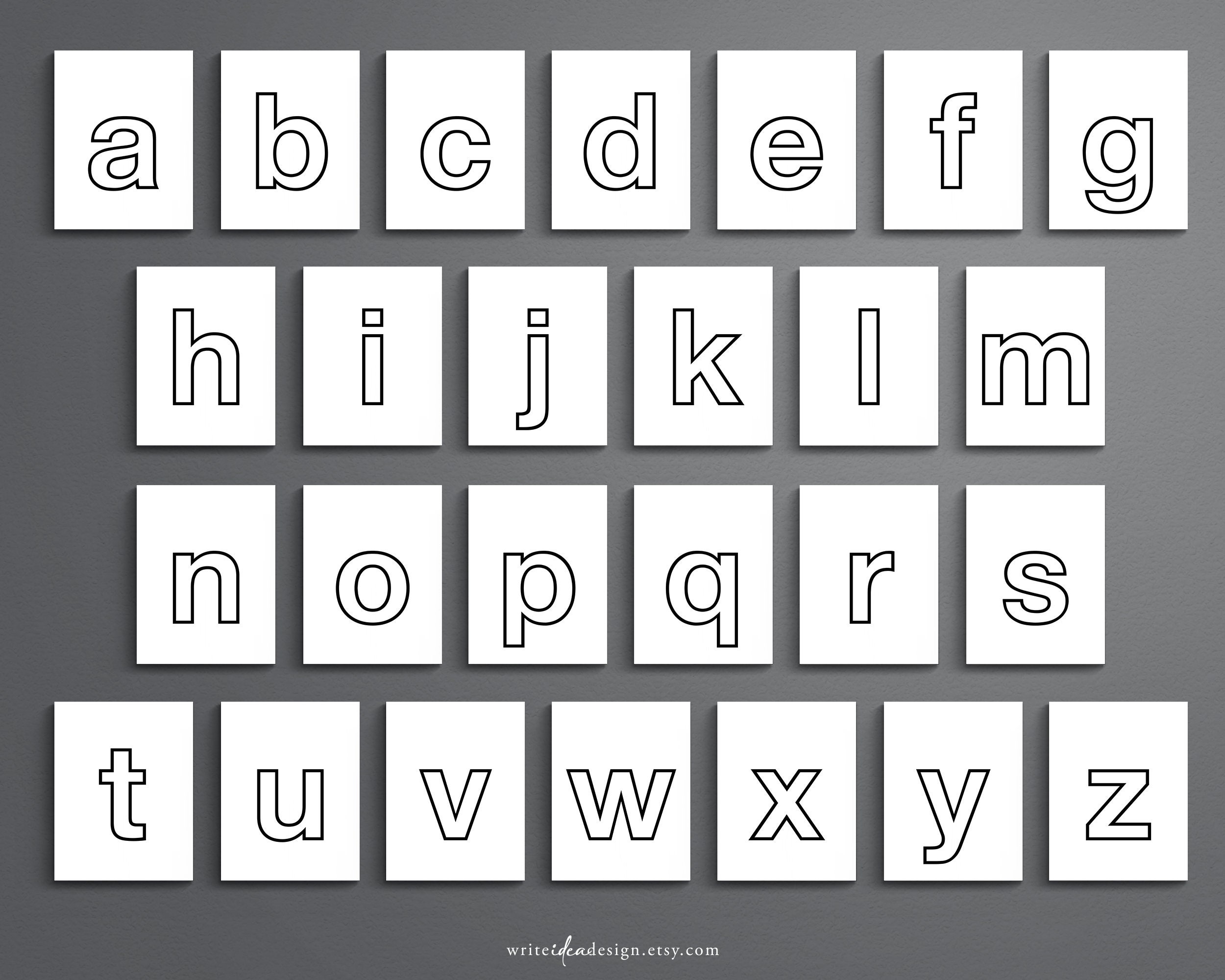 Printable Lowercase Letters. Printable Alphabet. 26 Pages. - Etsy Australia