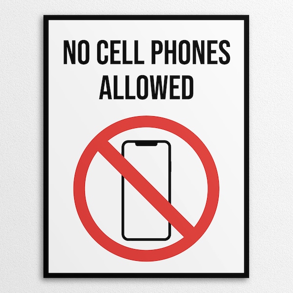 Cell Phone Sign - Etsy
