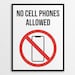 Printable No Cell Phones Sign in US Letter and A4 Sizes, Instant ...