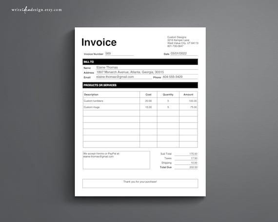 Invoice Template Pdf