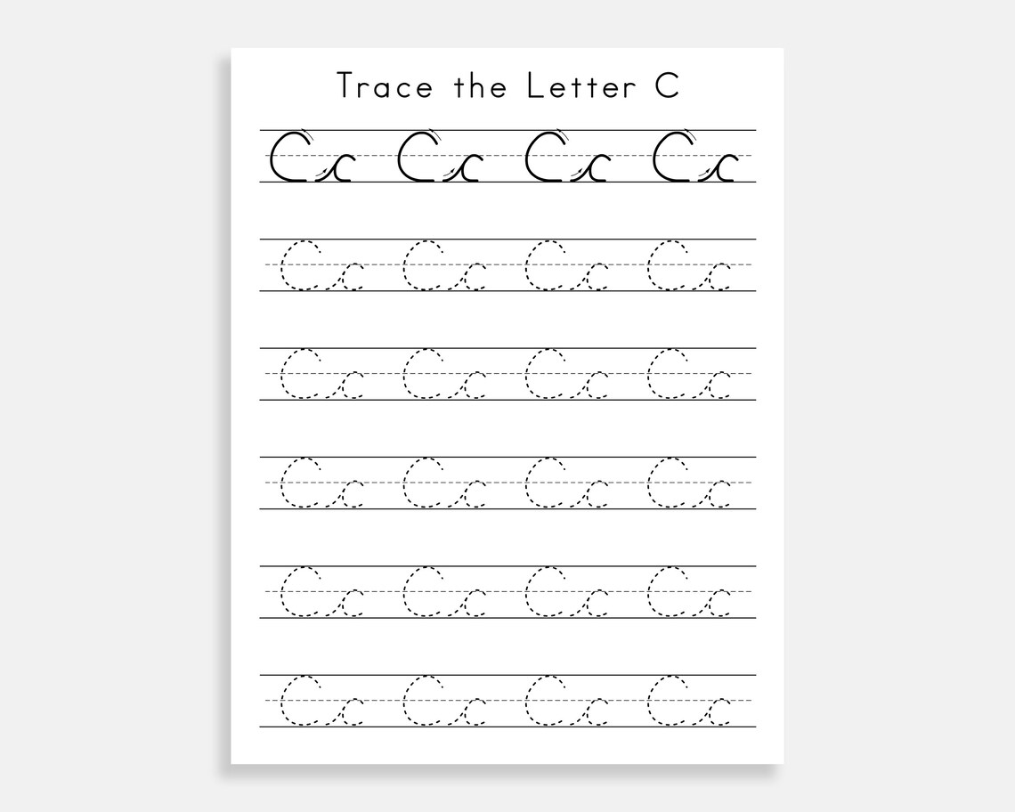 Cursive Letter Tracing. Cursive Handwriting Practice. Learn - Etsy