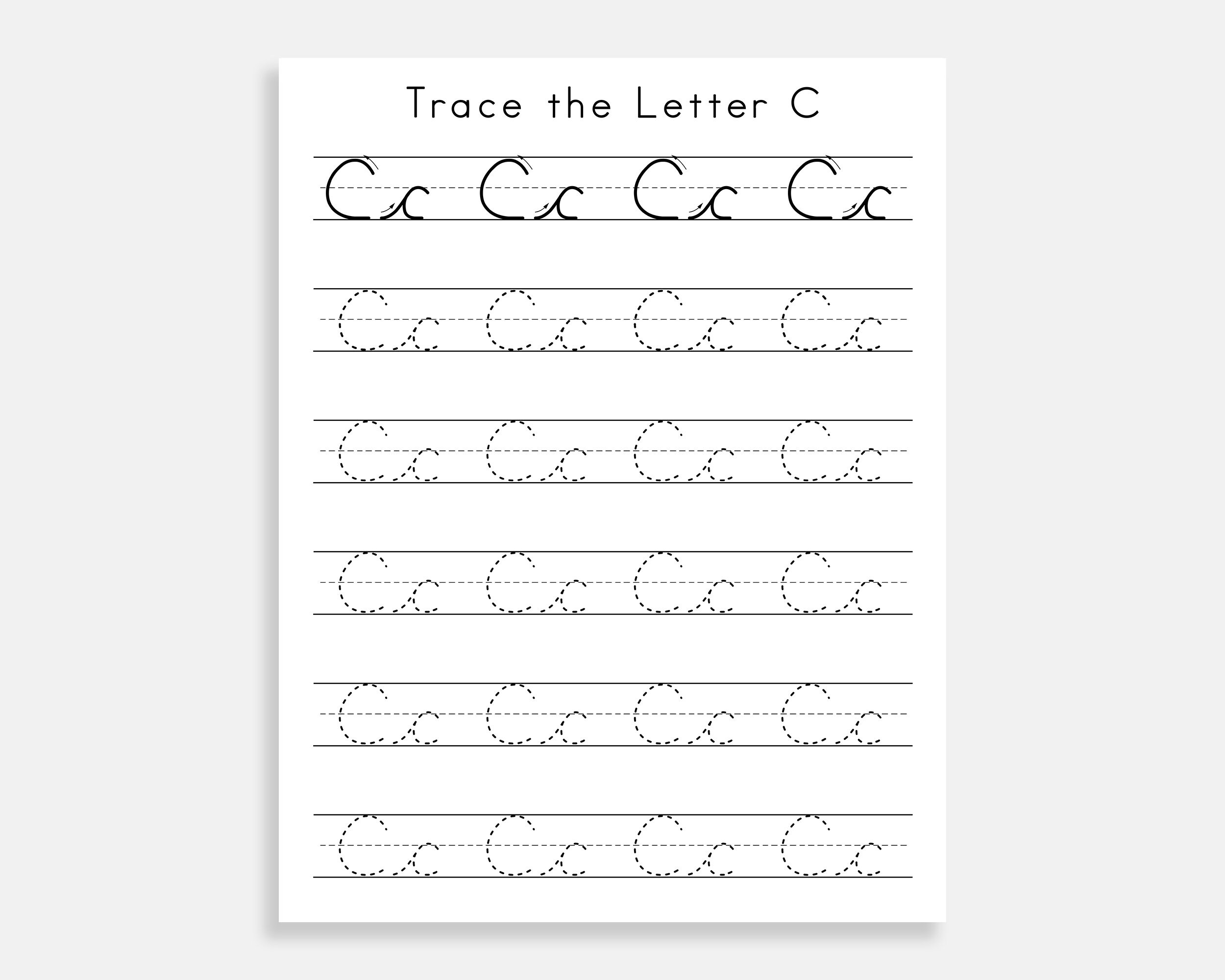 Cursive Letter Tracing. Cursive Handwriting Practice. Learn - Etsy
