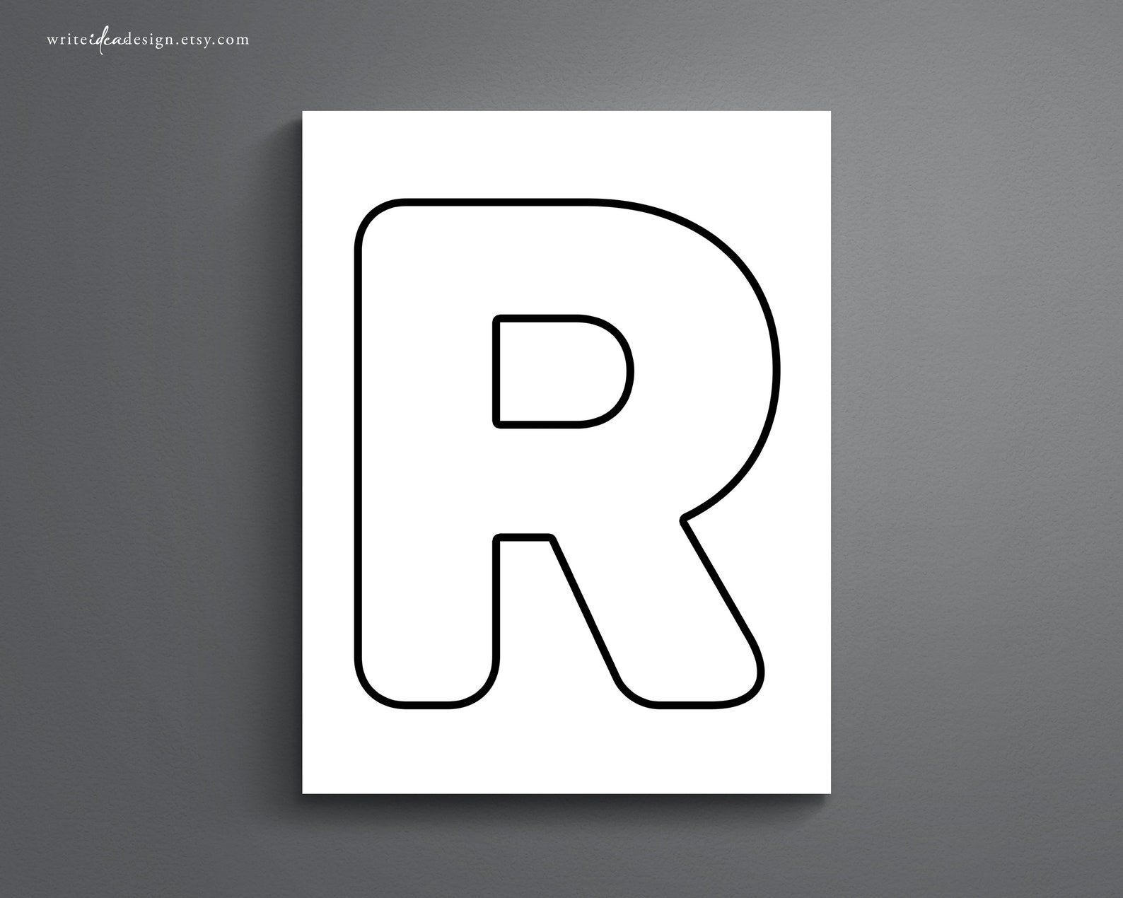 Printable Big Uppercase Letters. Printable Alphabet. 26 Pages. - Etsy