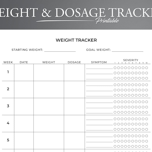 Dosage Tracker - Etsy